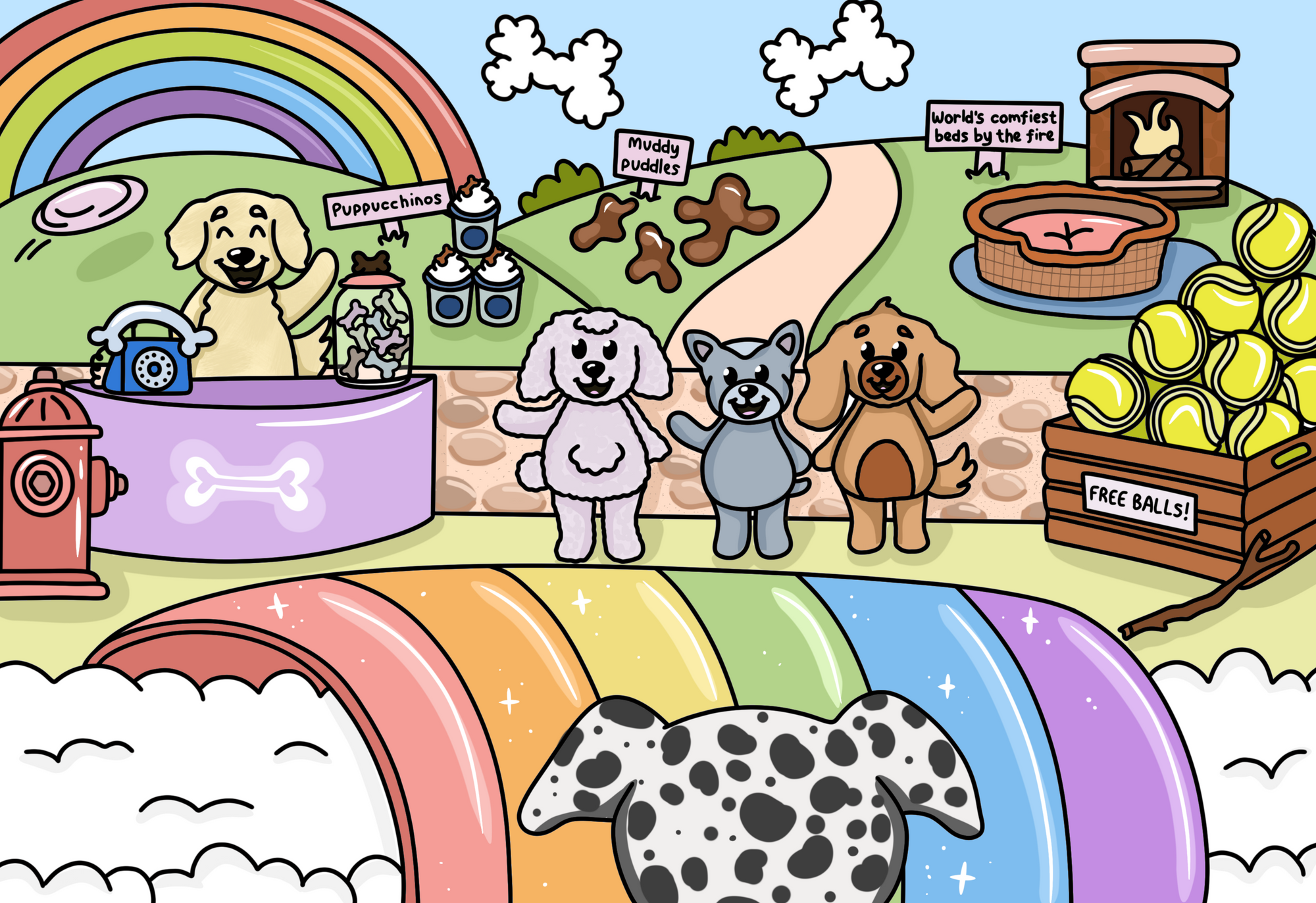 Doglet and Froglet Colouring Book & Pages